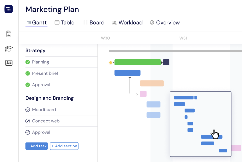 Instagantt Features - Gantt Chart View